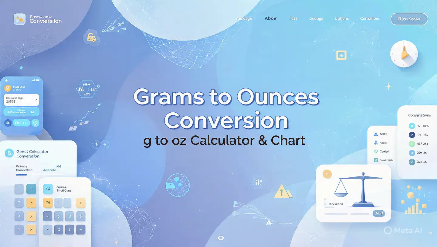 Grams to Ounces Converter: Quick g to oz Formula and Chart