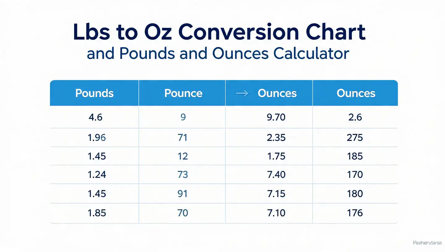 Convert lbs to oz Instantly | Pounds and Ounces Calculator