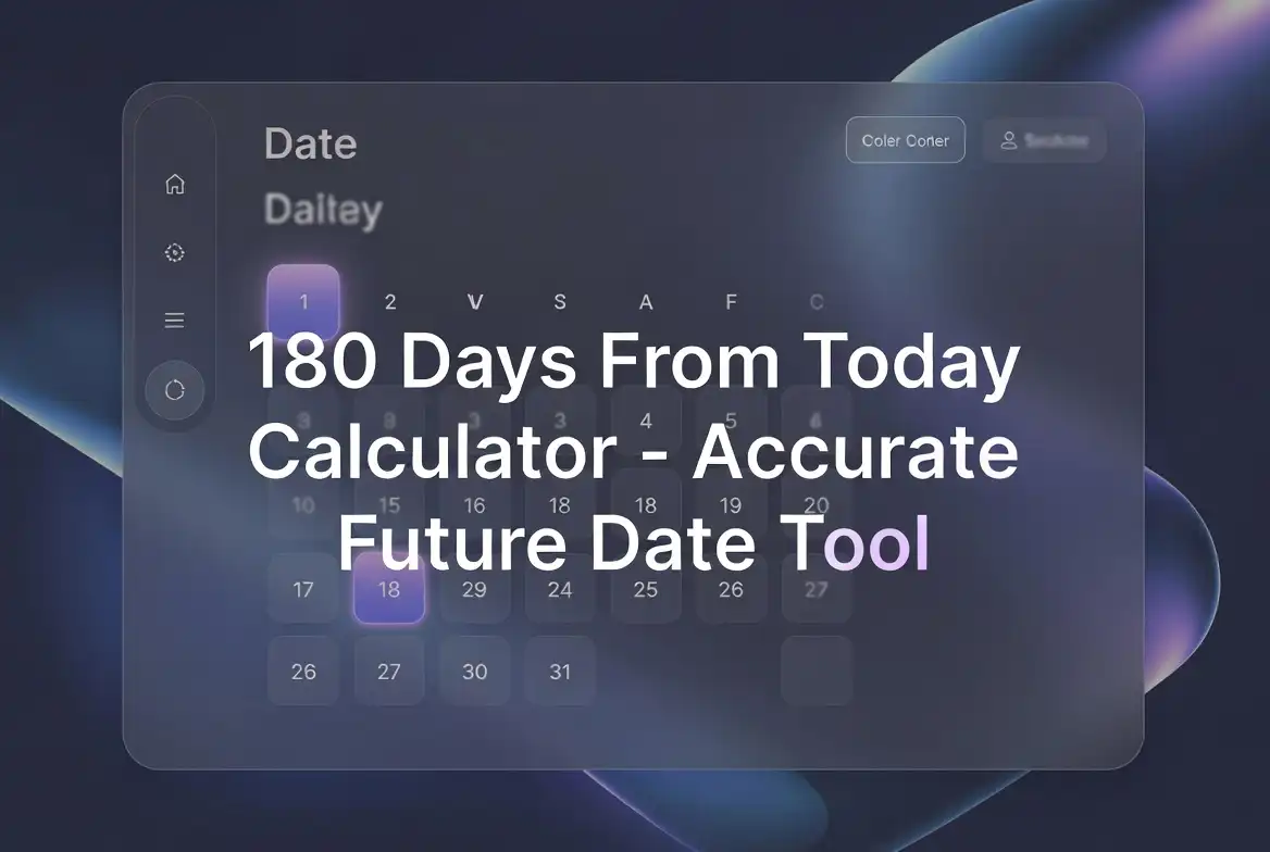 180 Day Calculator – Find the Exact Date 180 Days From Today